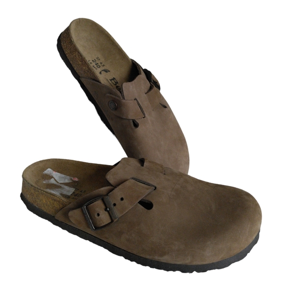 Betula | Shoes | Birkenstock Betula L6m4 Boston Tan Suede Buckle Slide ...